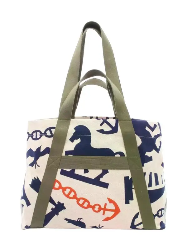 Hermès 2010s Picto De Plage Tote Bag - Neutrals