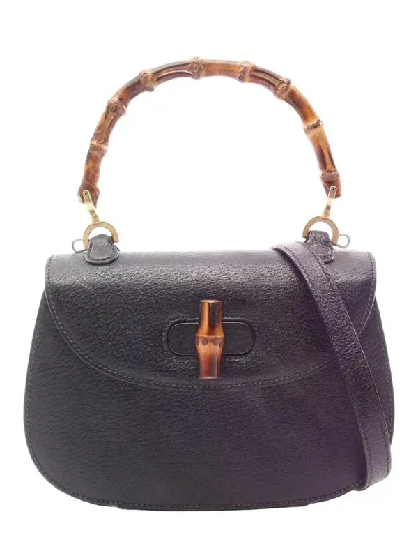 Gucci 2000s Bamboo Handbag - Black