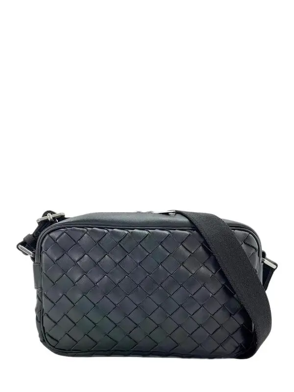 Bottega Veneta Intrecciato Shoulder Bag - Black