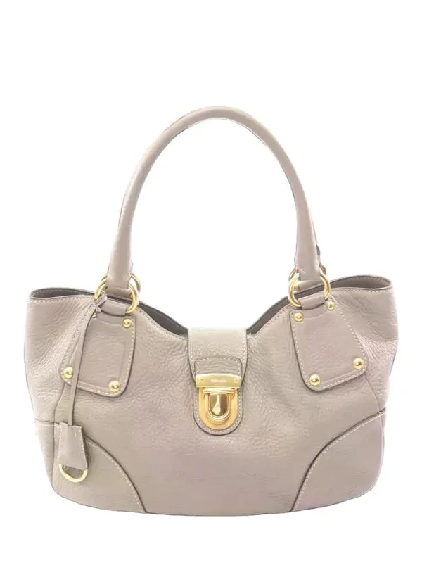 Prada 2000s Vitello Daino Tote Bag - Neutrals