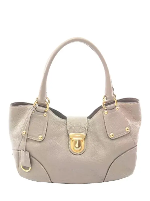 Prada 2000s Vitello Daino Tote Bag - Neutrals