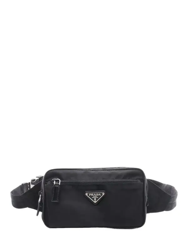 Prada 2010s Tessuto Belt Bag - Black