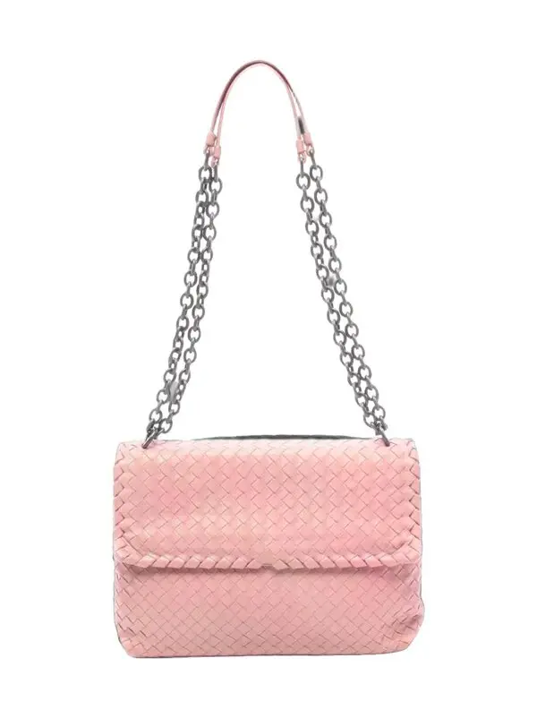 Bottega Veneta Intrecciato Chain Shoulder Bag - Pink