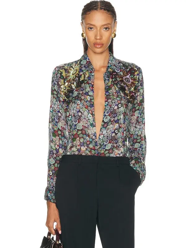 Dries Van Noten Chowy Embellished Shirt - Multi
