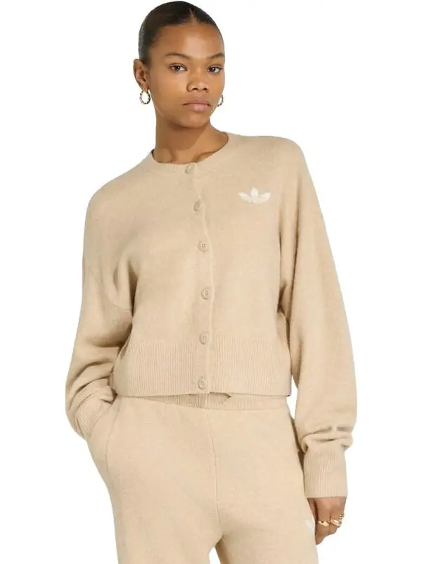 Adidas Essentials Knit Cardigan - Khaki Three