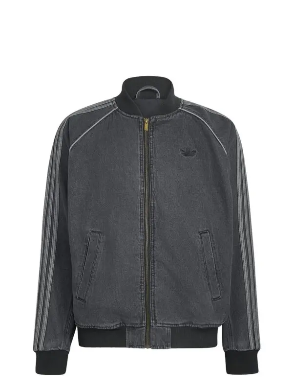 Adidas Denim Track Top - True Black