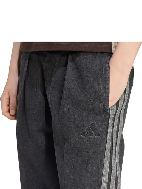 Adidas Stadium Washed Denim Loose Fit Pants - Black