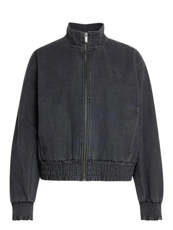 Adidas Washed Denim Loose Fit Jacket - Black