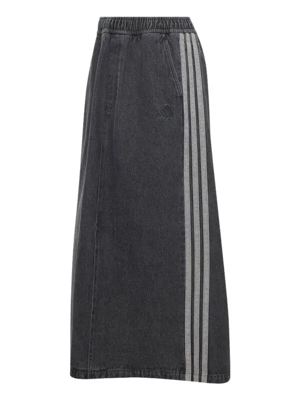 Adidas Stadium Washed Denim Loose Fit Skirt - Black