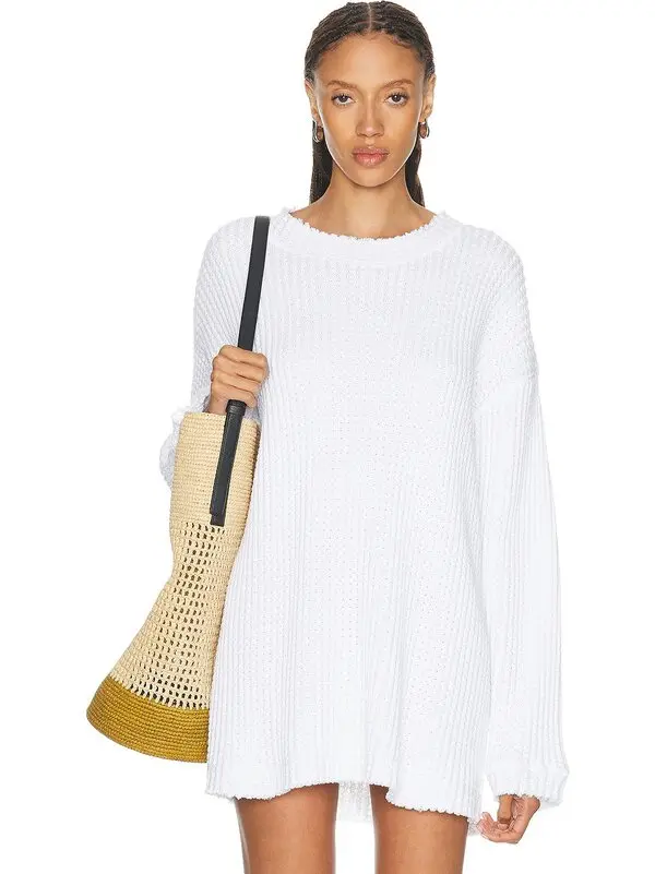 Khaite Dylan Waffle Top - Chalk