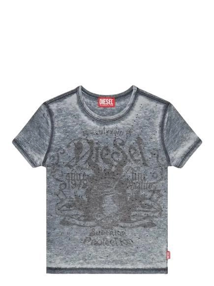 DIESEL® Tuncutieslongaa3 T-shirt - Blue/grey