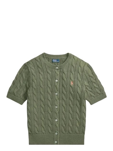 Polo Ralph Lauren Cable Knit Cardigan - Dense Olive