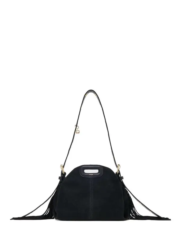 Maje Suede Mini Miss M Bag - Black