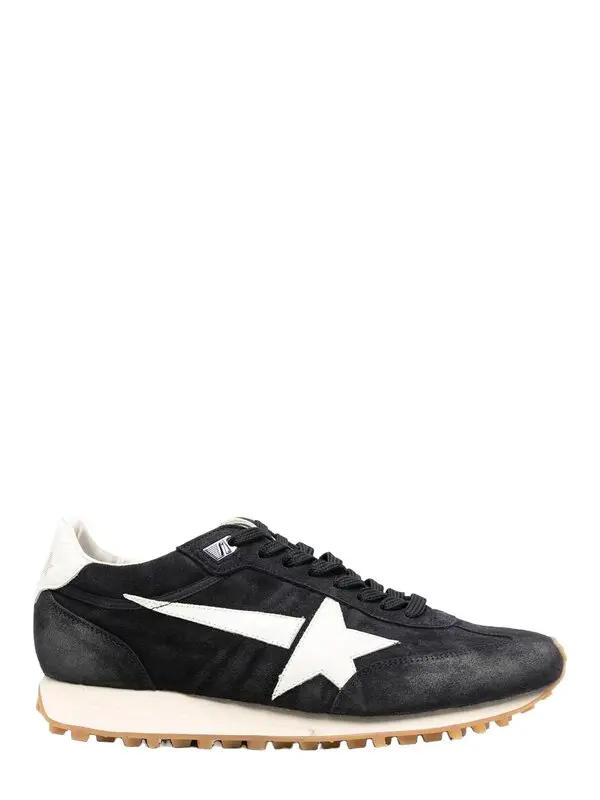 GOLDEN GOOSE Running Marathon Sneakers In Suede - Blue
