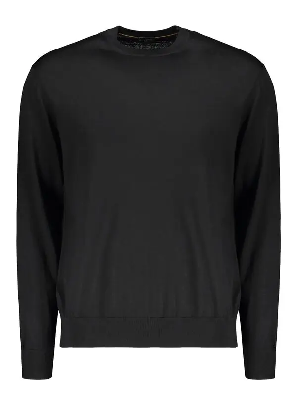 Paul & Shark Virgin Wool Crew Neck Pullover - Black