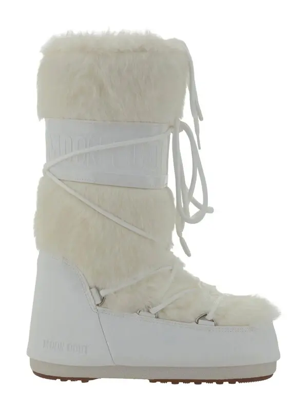Moon Boot Icon Faux Fur Boots - White