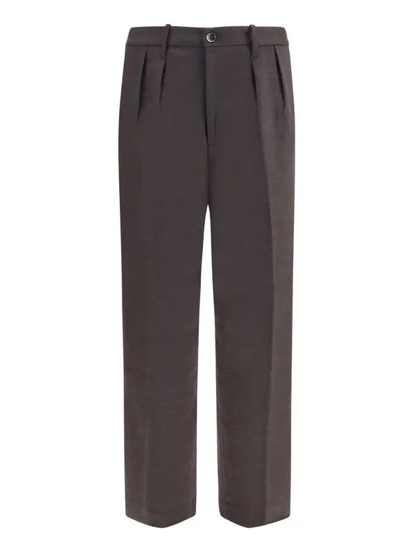 NINE:INTHE:MORNING Kai Baggy Wool-blend Pants - Brown