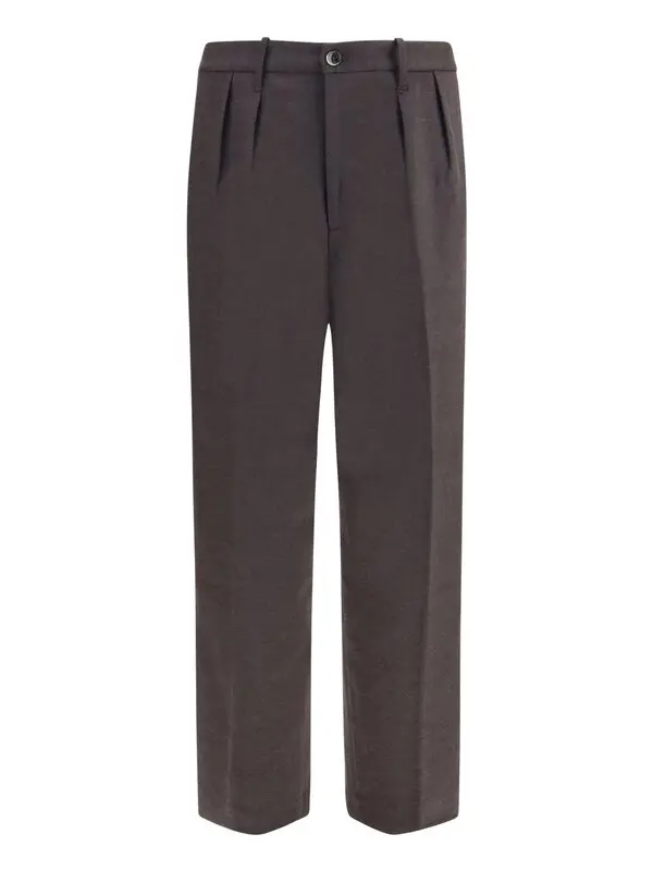 NINE:INTHE:MORNING Kai Baggy Wool-blend Pants - Brown