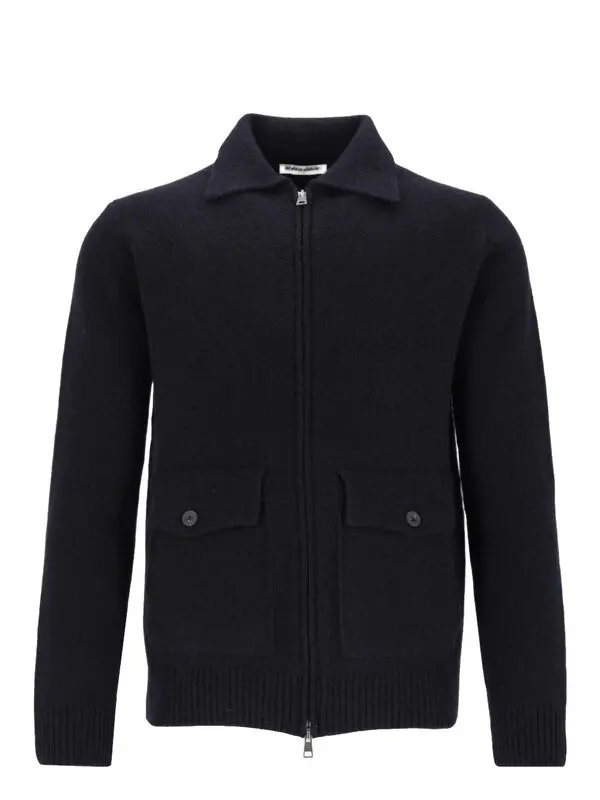 AL DUCA DAOSTA 1902 Long-sleeve Zip-up Cardigan - Blue