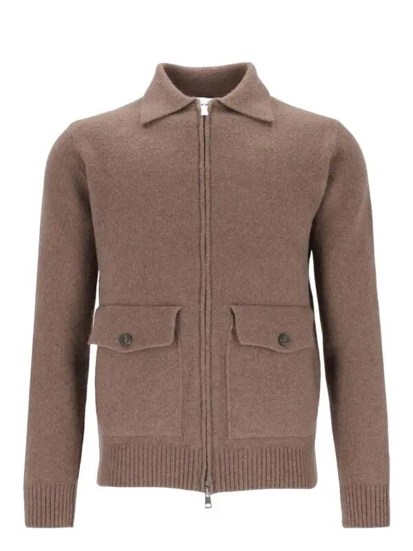 AL DUCA DAOSTA 1902 Long-sleeve Zip-up Cardigan - Brown