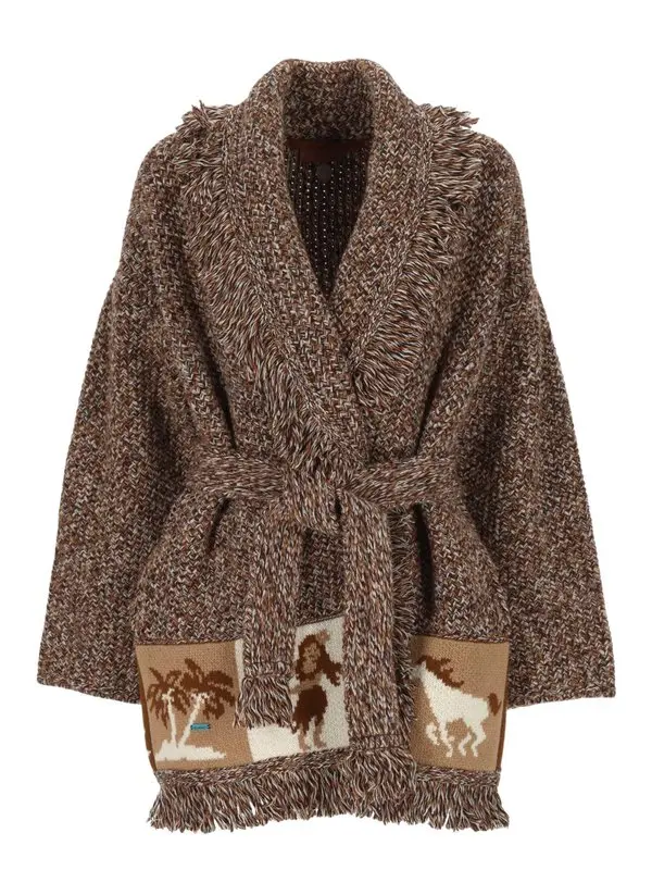 Alanui Long-sleeve Cardigan - Brown