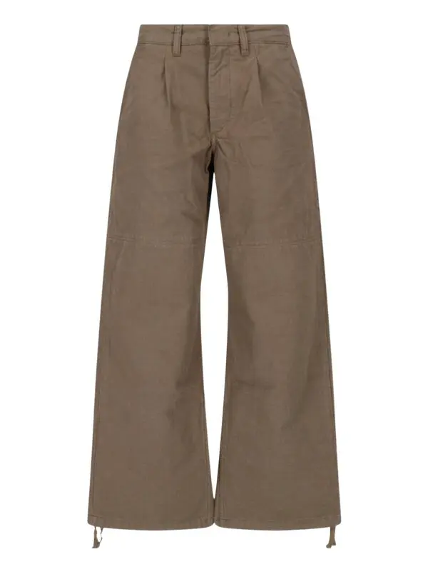 JEANERICA Casual Trousers With Belt Loops - Brown