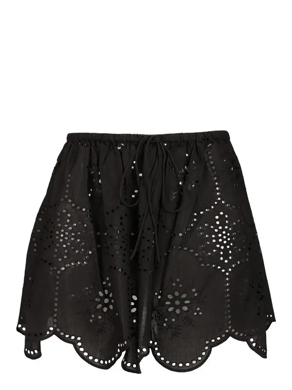 Matteau Broderie Mini Skirt - Black