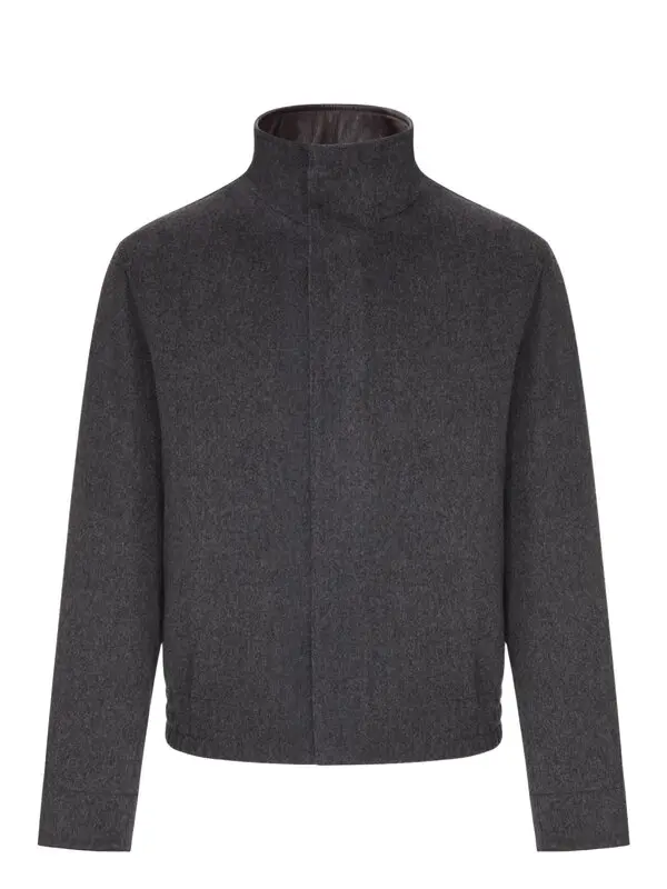 LARDINI Zip-front Pocket Jacket - Grey