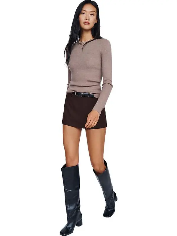 Maeve Tall Straight Leather Boots - Black