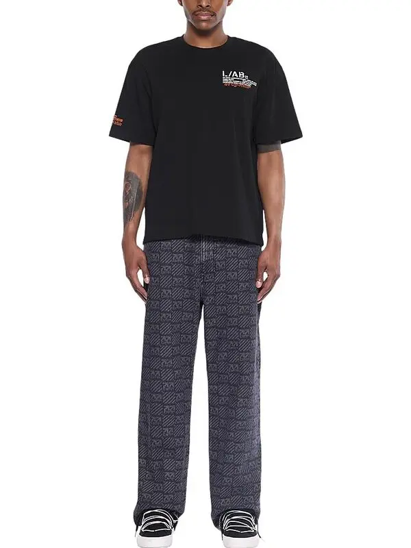 Off-White Cotton Duct Tape Logo Graphic T-shirt - Black