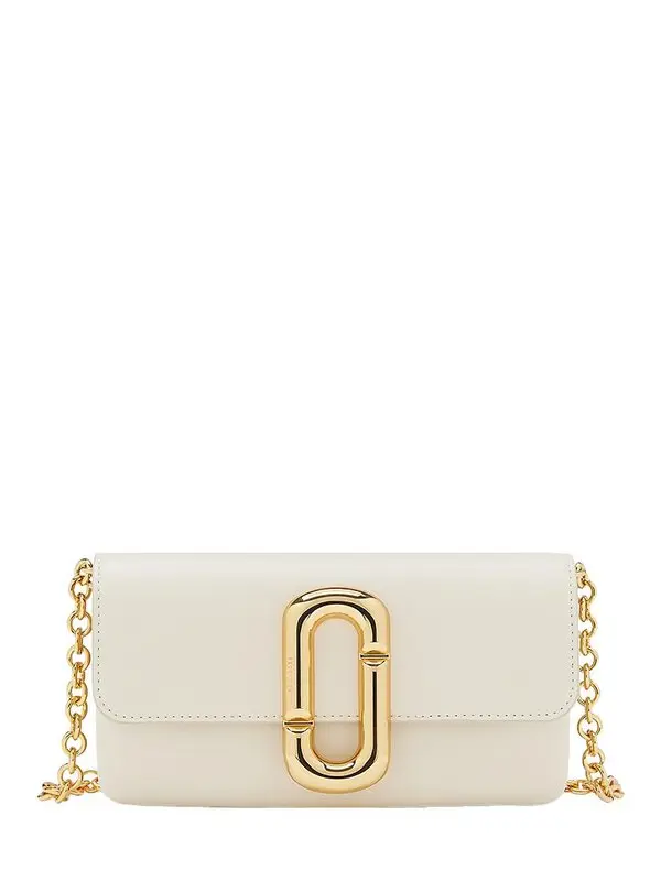 Marc Jacobs Scene Leather Wallet Crossbody - Cloud White