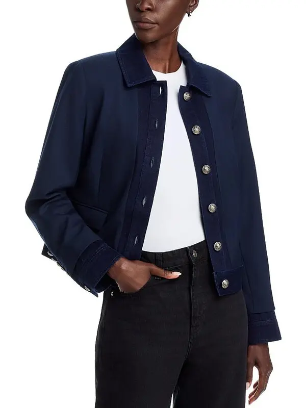 Kobi Halperin Michelle Denim Trim Jacket - Navy