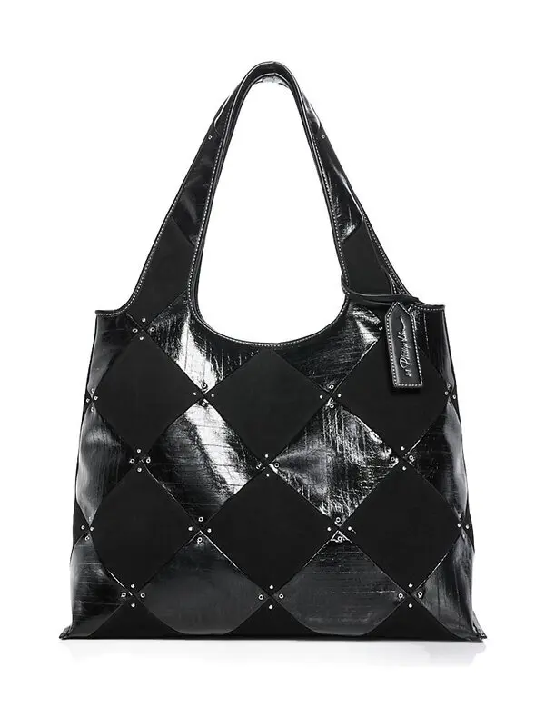 3.1 Phillip Lim Quilted Patchwork Market Tote Bag - Black