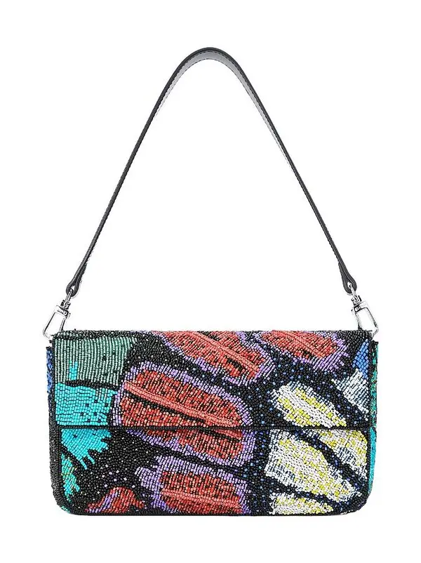 Staud Timmy Sequined Convertible Shoulder Bag - Butterfly