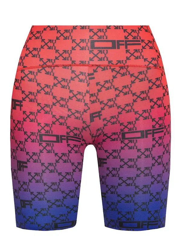 Off-White Monogram-print Cycling Shorts - Red