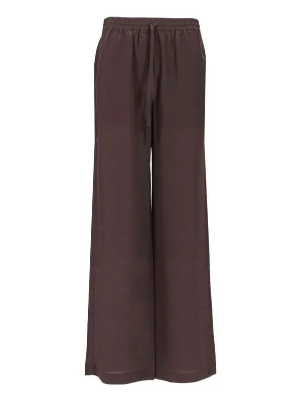 P.a.r.o.s.h Elasticated Wide-leg Trousers - Brown