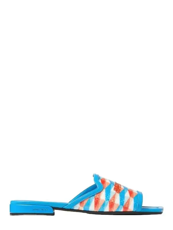 JIMMY CHOO Diamond-printed Flats - Blue