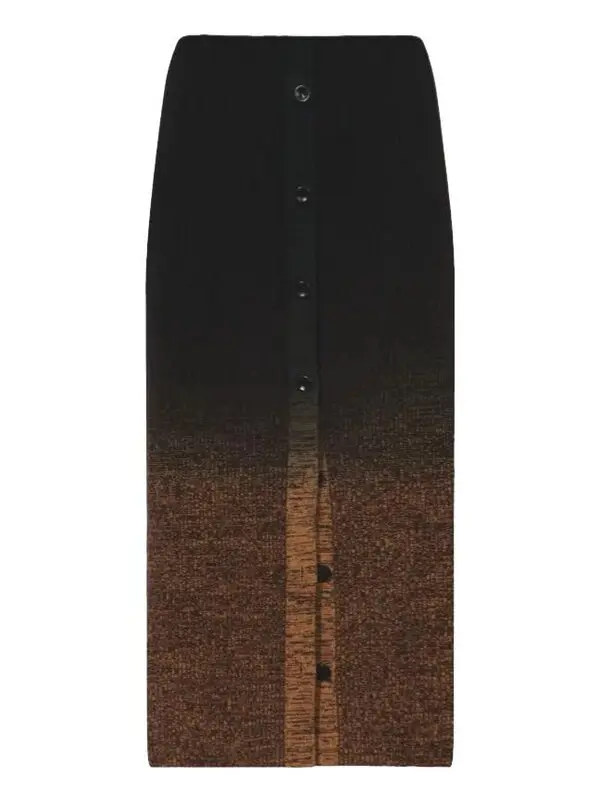 Proenza Schouler Gradient-effect Knitted Midi Skirt - Black