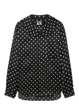 Comme Des Garçons Polka Dot Collared Shirt - Black