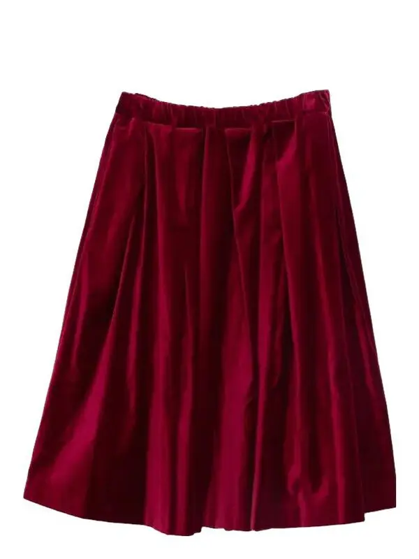 Comme Des Garçons Pleated Midi Skirt - Brown