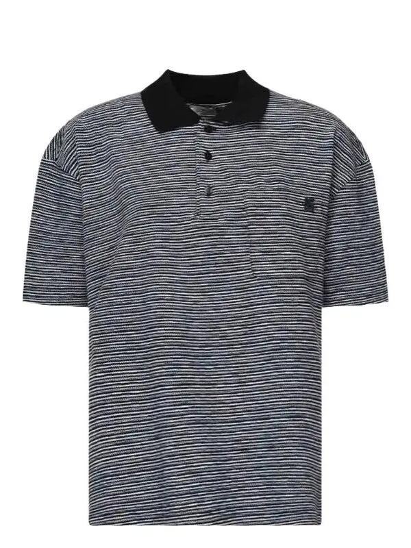 Etro Striped Pocket Polo Shirt - Gray