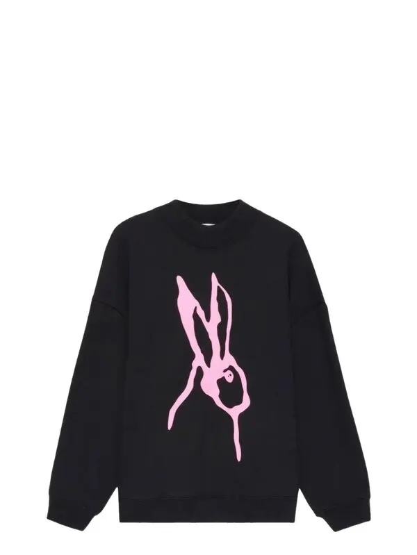MSGM Sketched Bunny Print Sweatshirt - Black