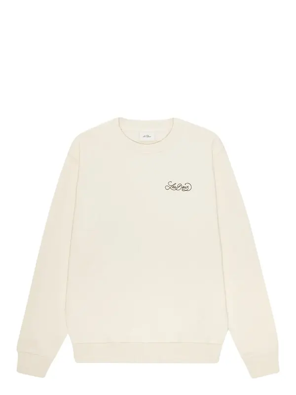 LES DEUX Organic Cotton Crewneck Pullover - Ivory