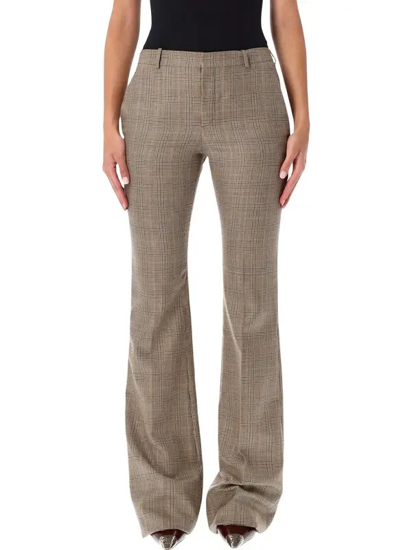 Saint Laurent Wool Waistband Pants - Beige
