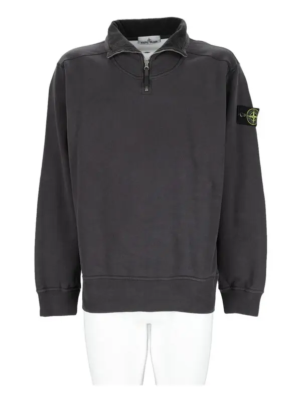 Stone Island Cotton Polo Shirt, Made In Tunisia - Grey