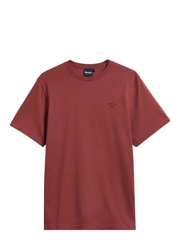 Barbour Logoembroidered Crewneck Tshirt - Red
