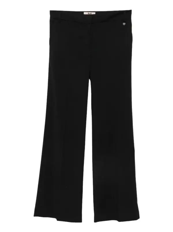 ANIYE BY Logo-plaque Tailored Trousers - Black