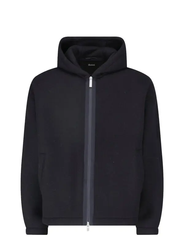 Herno Hooded Zip Jacket - Black