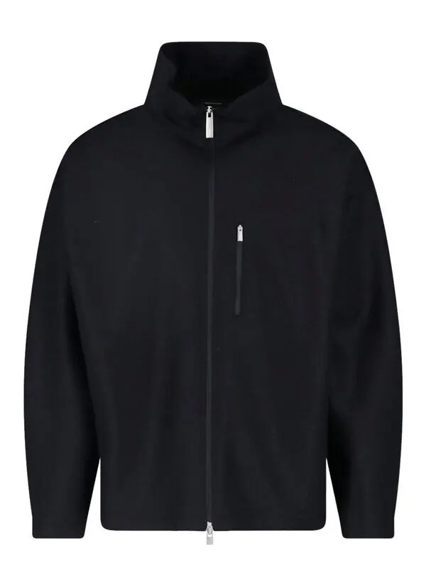 Herno Zip-up Wool Jacket - Black