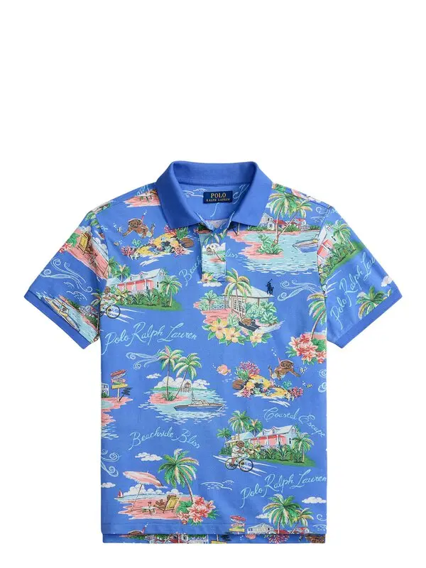 Ralph Lauren Printed Short Sleeve Polo Shirt - Navy